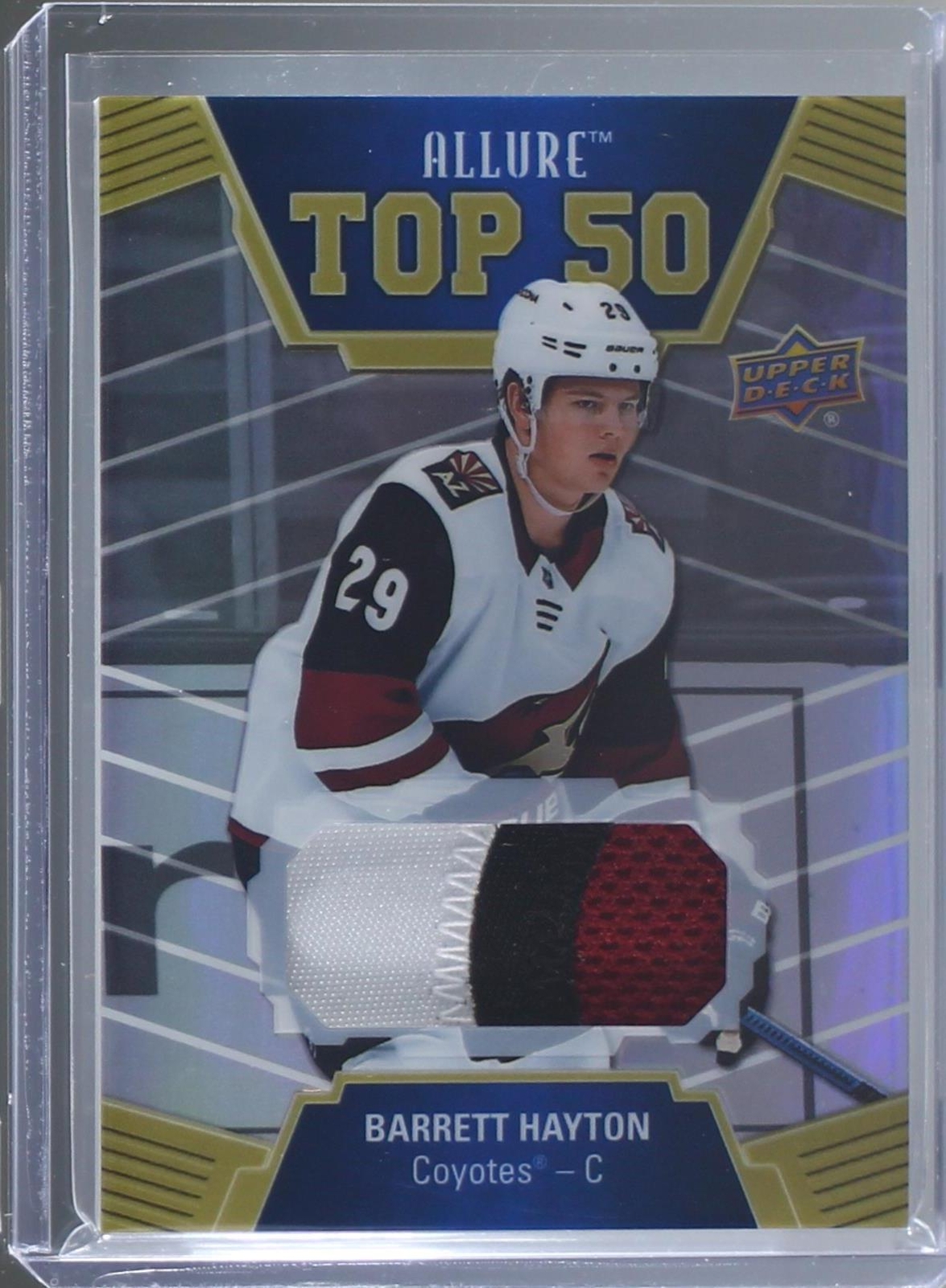 2019-20 Upper Deck Allure - Top 50 Patches #T50-8 Barrett Hayton /5 ...