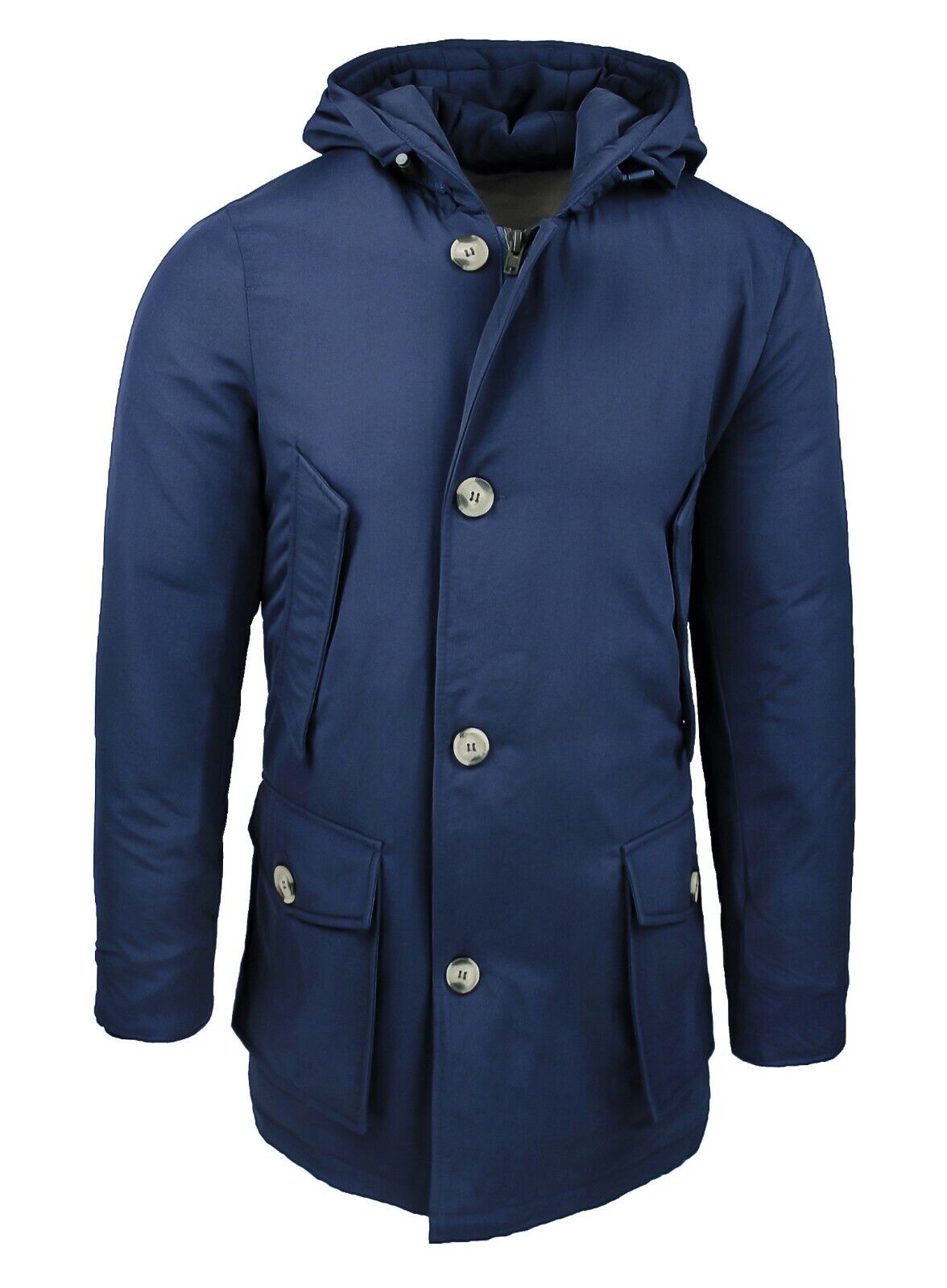 GIACCONE UOMO PARKA CASUAL BLU GIUBBOTTO SLIM FIT INVERNALE IMPERMEABILE GIACCONE UOMO PARKA CASUAL BLU GIUBBOTTO SLIM FIT INVERNALE IMPERMEABILE