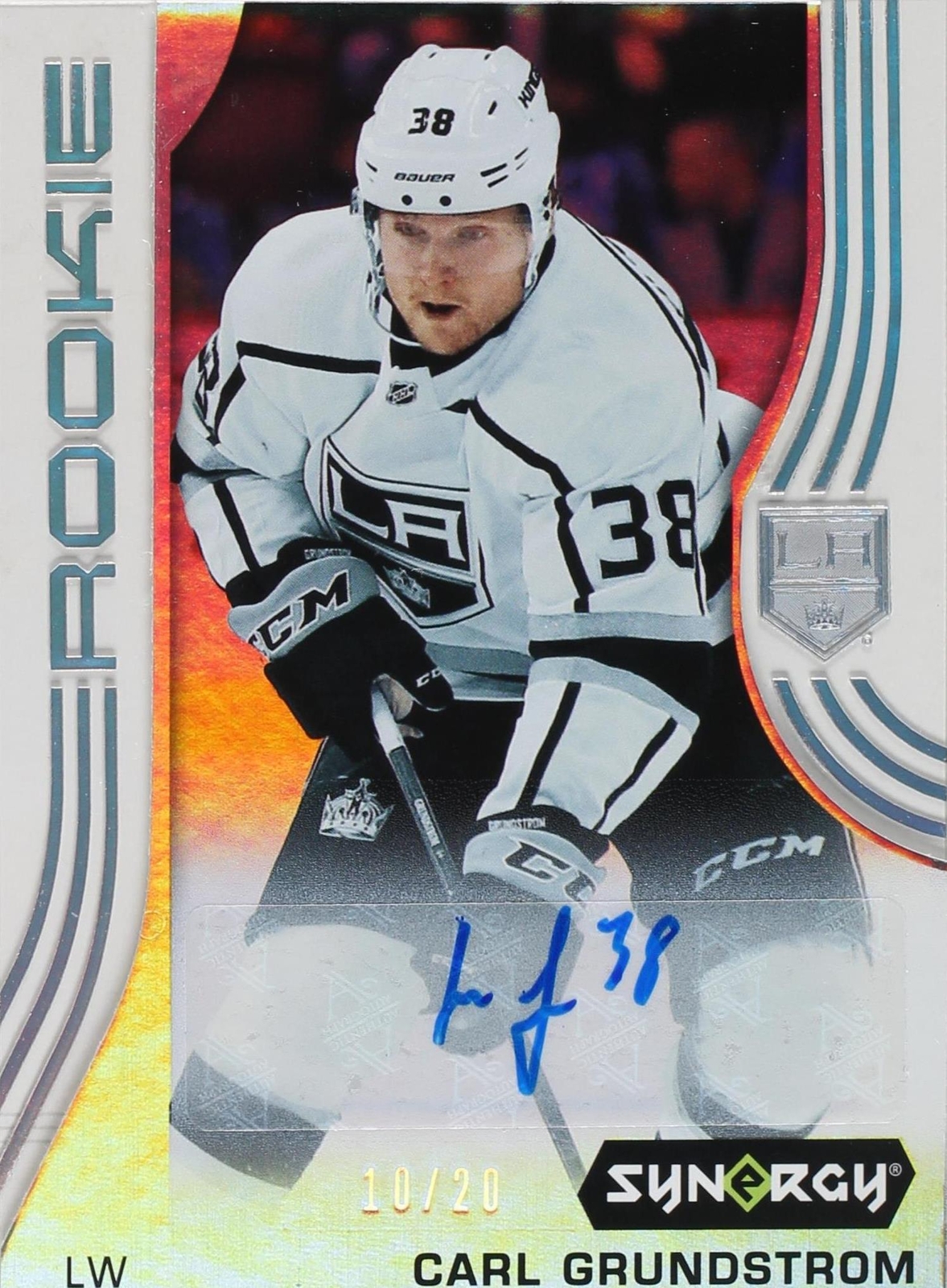 2019-20 Upper Deck Synergy - Rookies #81 Carl Grundstrom /20 (AU, RC ...