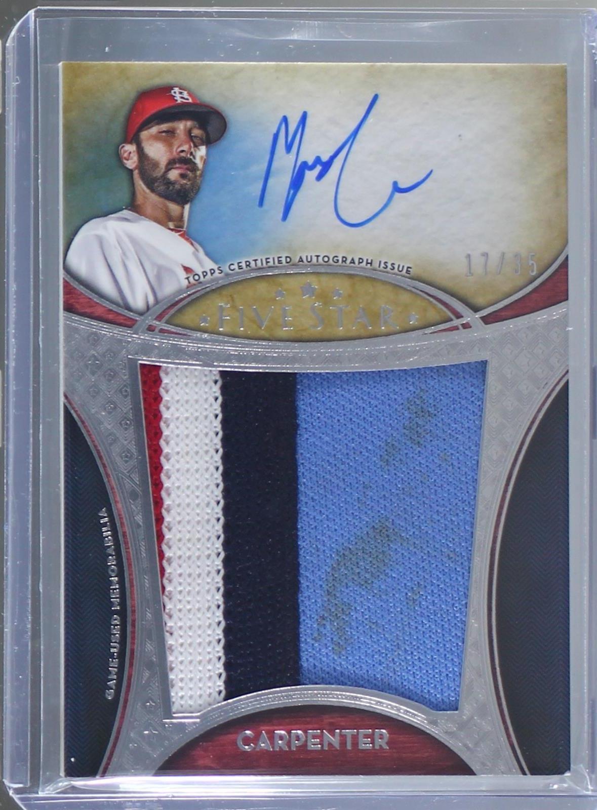 2017 Topps Five Star - Autographed Jumbo Patch Gold #FAJP-MC Matt ...