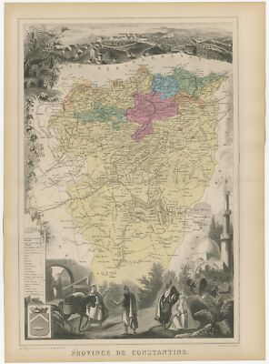 Pre-1900 - Map Of Algeria - Vatican