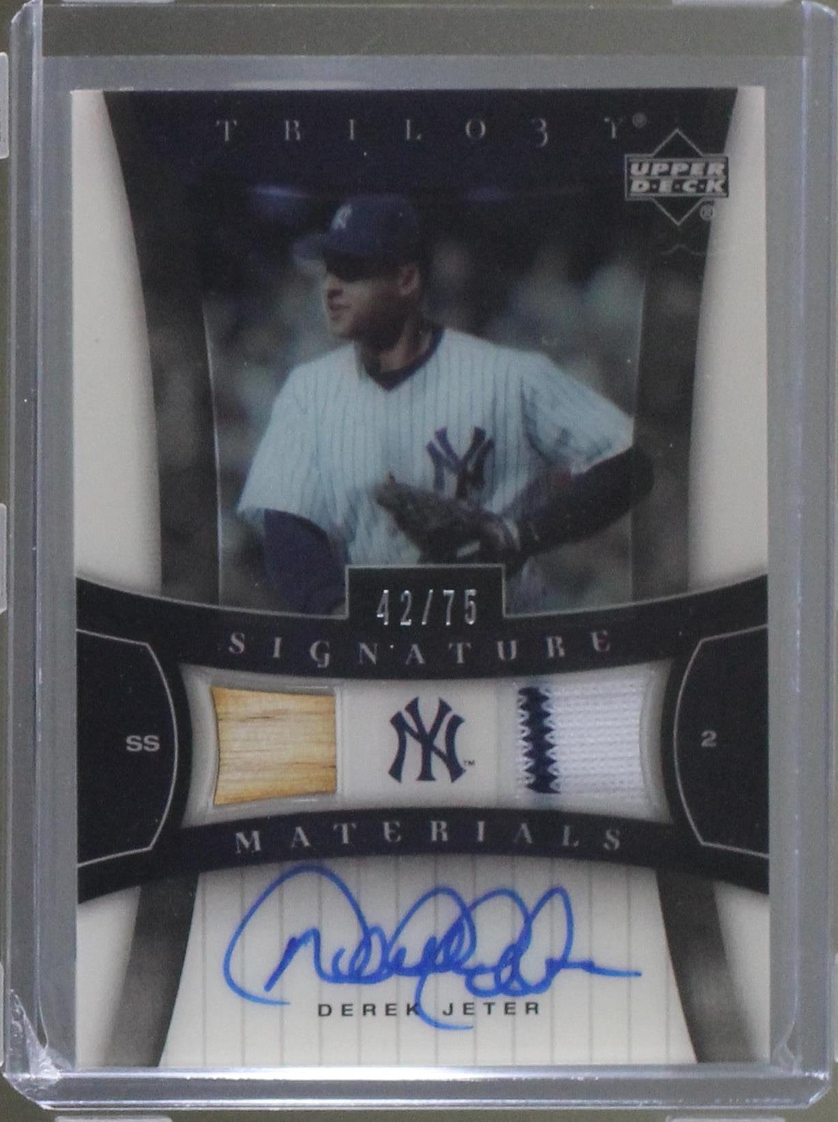 2005 Upper Deck Trilogy - Signature Materials #TSM-DJ Derek Jeter /75 ...
