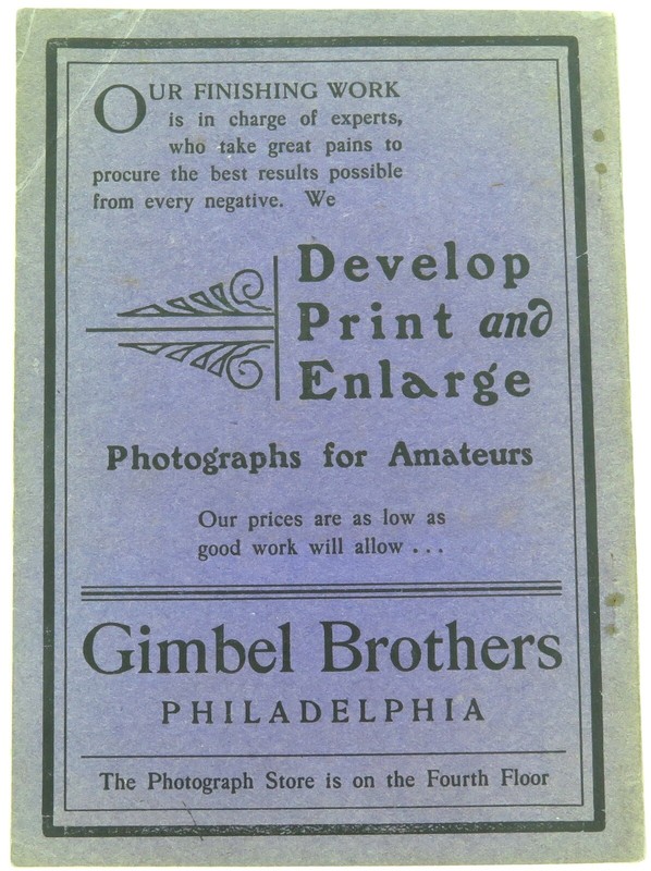 .RARE 1902 GIMBEL BROTHERS PHILADELPHIA USA PHOTOGRAPHIC SUPPLIES BOOK ...