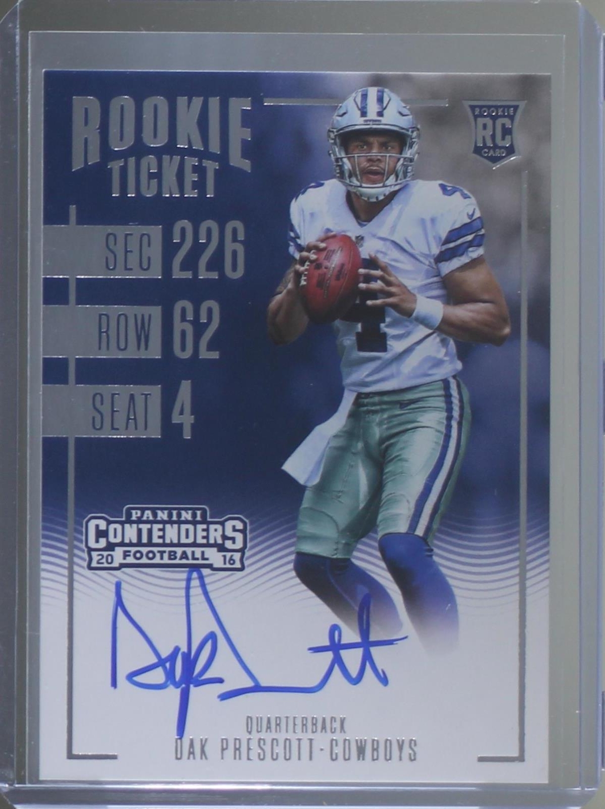 2016 Panini Contenders - Rookie Ticket RPS #307 Dak Prescott (AU, RC ...
