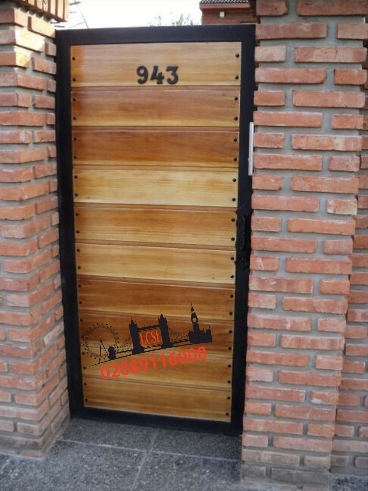 Metal gates with wood infill store