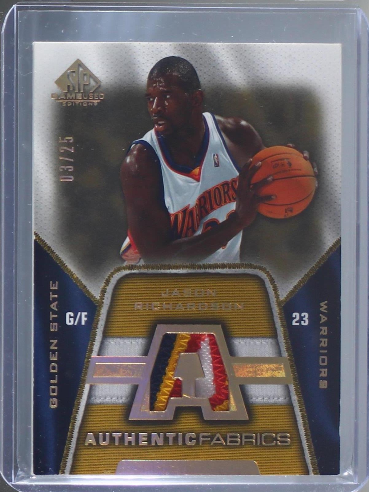 2007-08 SP Game Used - Authentic Fabrics Patch #AF-JR Jason Richardson /25 (MEM) for sale online ...