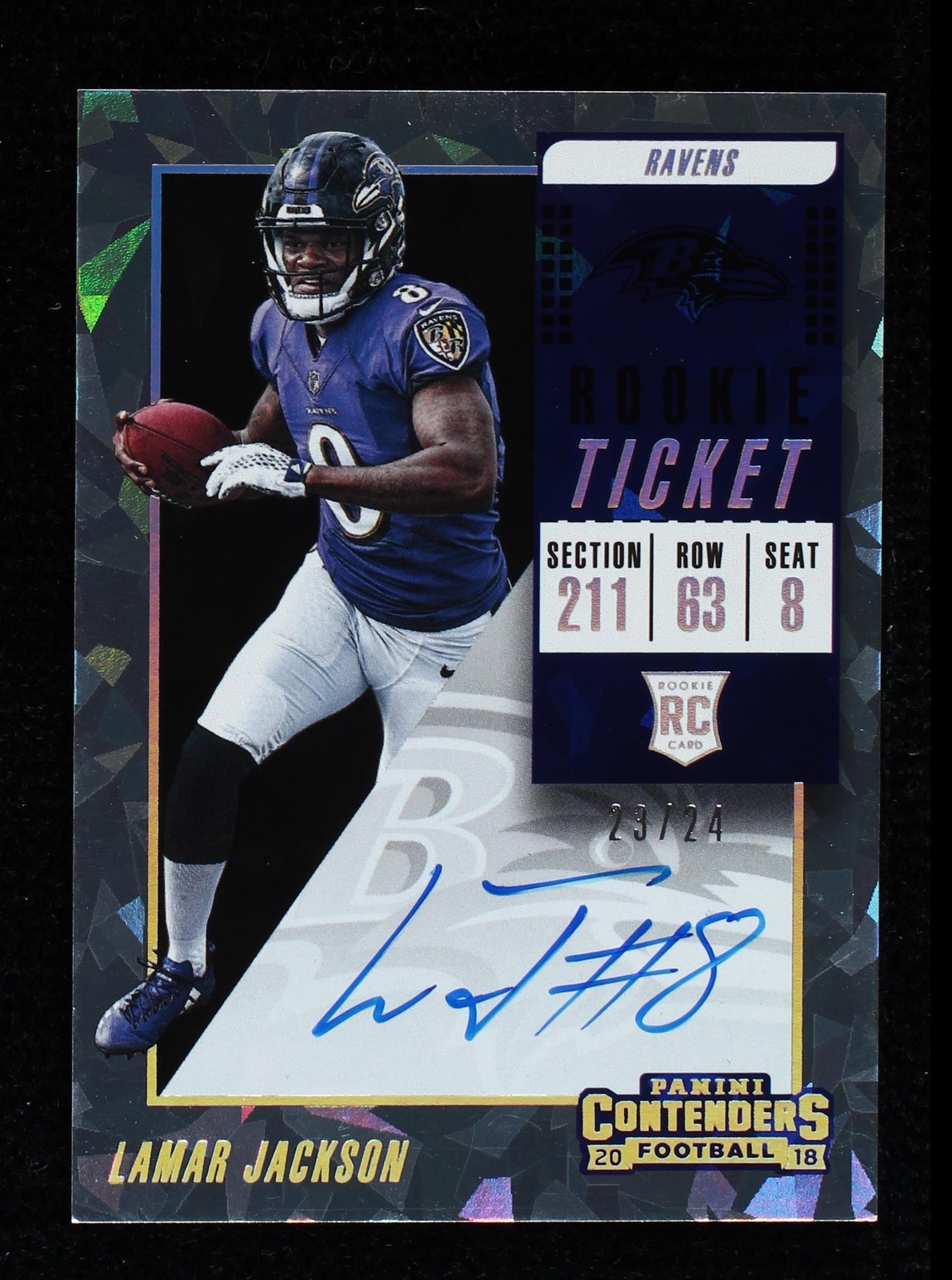 2018 Panini Contenders - Rookie Ticket RPS Cracked Ice Ticket #112 ...