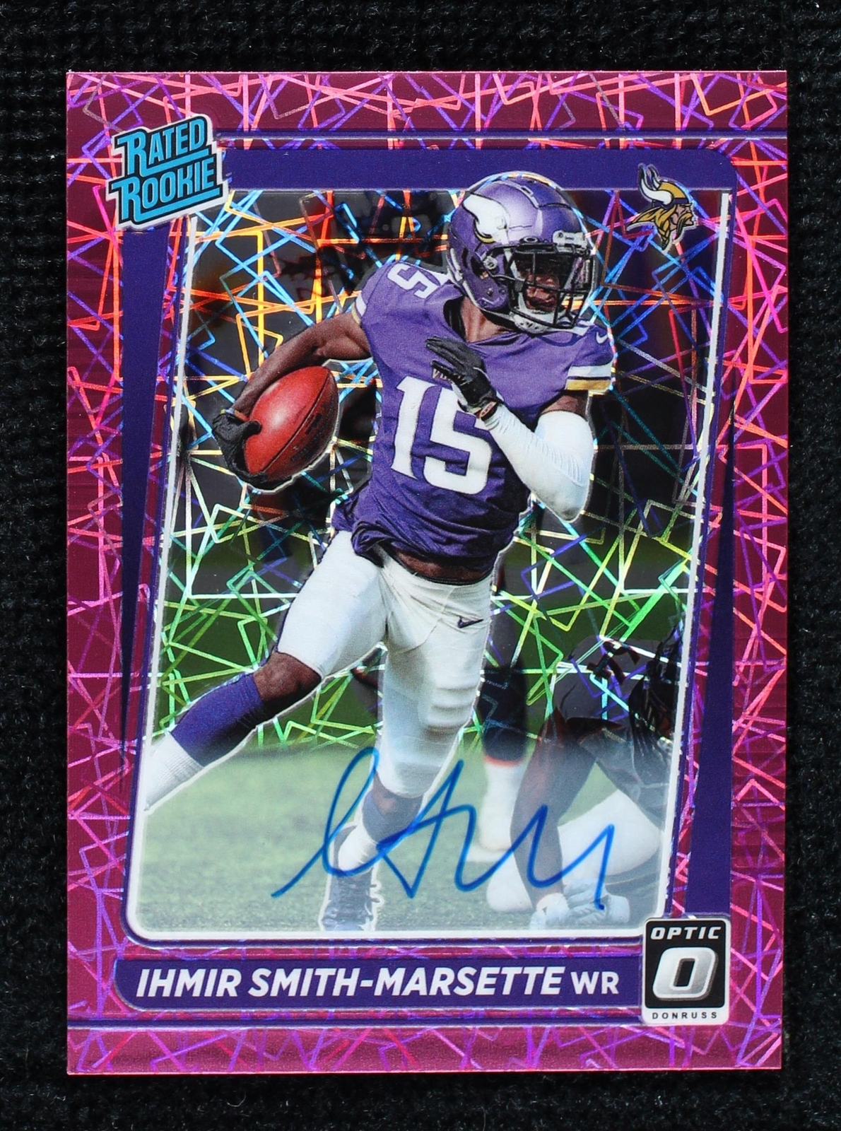 2021 Panini Donruss Optic - Rated Rookie RPS Pink Velocity Prizm Autographs #241 Ihmir Smith ...