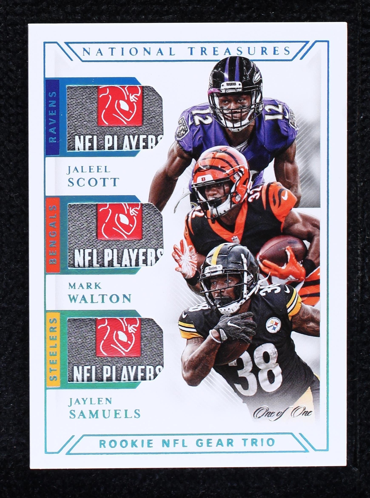 2018 Panini National Treasures - Rookie NFL Gear Trio Materials Laundry ...