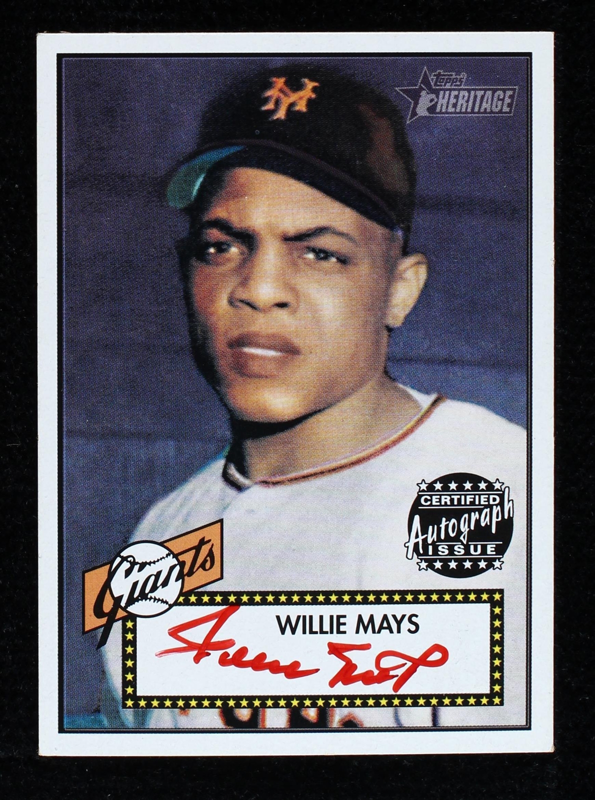 2001 Topps Heritage - Autographs Red Ink #THA-WM Willie Mays /52 (AU ...