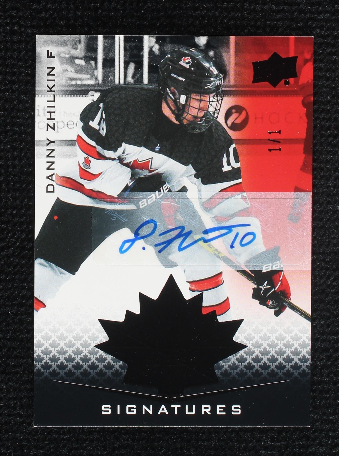 2021 Upper Deck Team Canada Juniors - Black Autographs #100 Danny ...