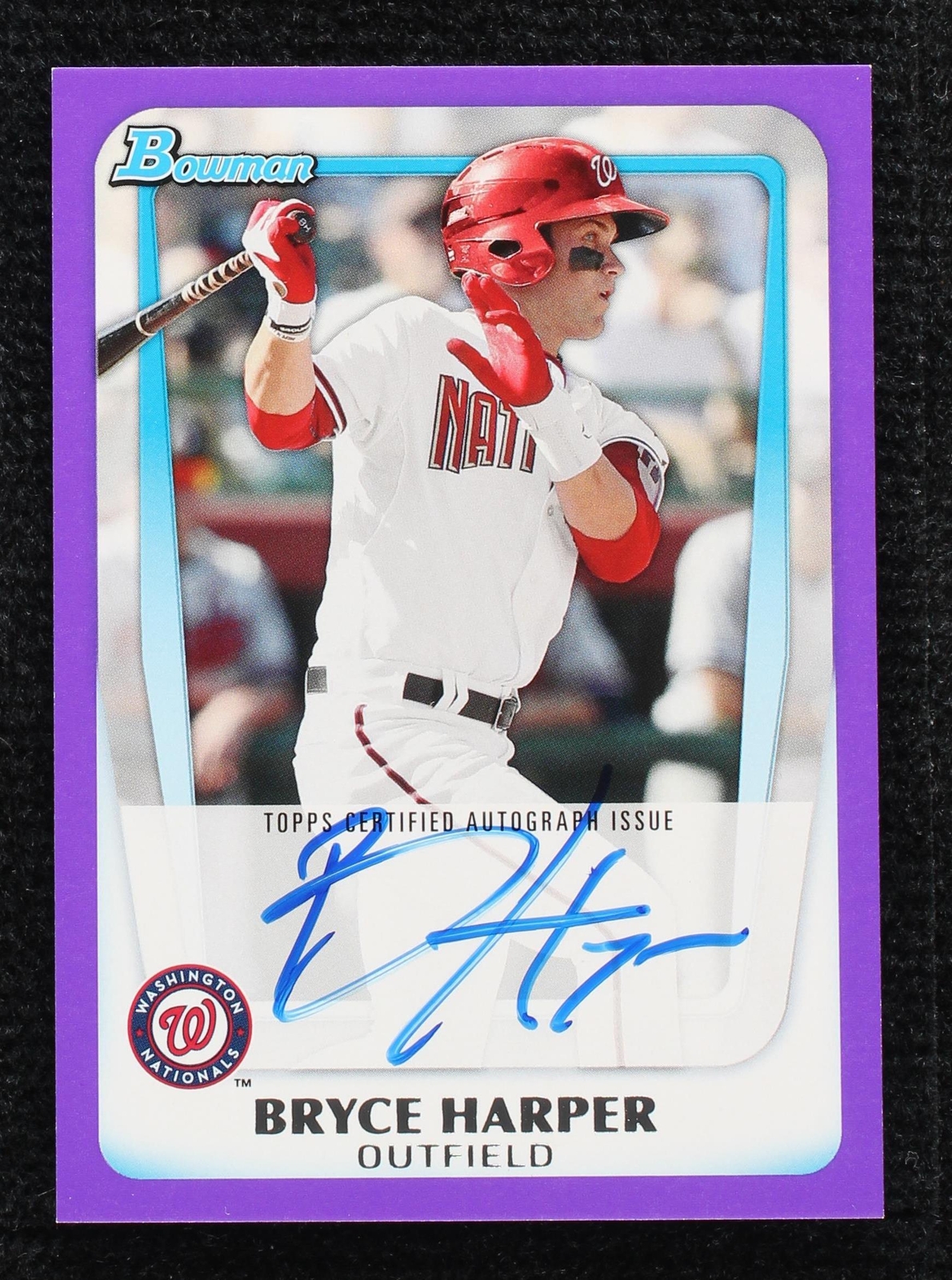2011 Bowman - Prospects Purple Autographed #BP1 Bryce Harper /55 (AU ...