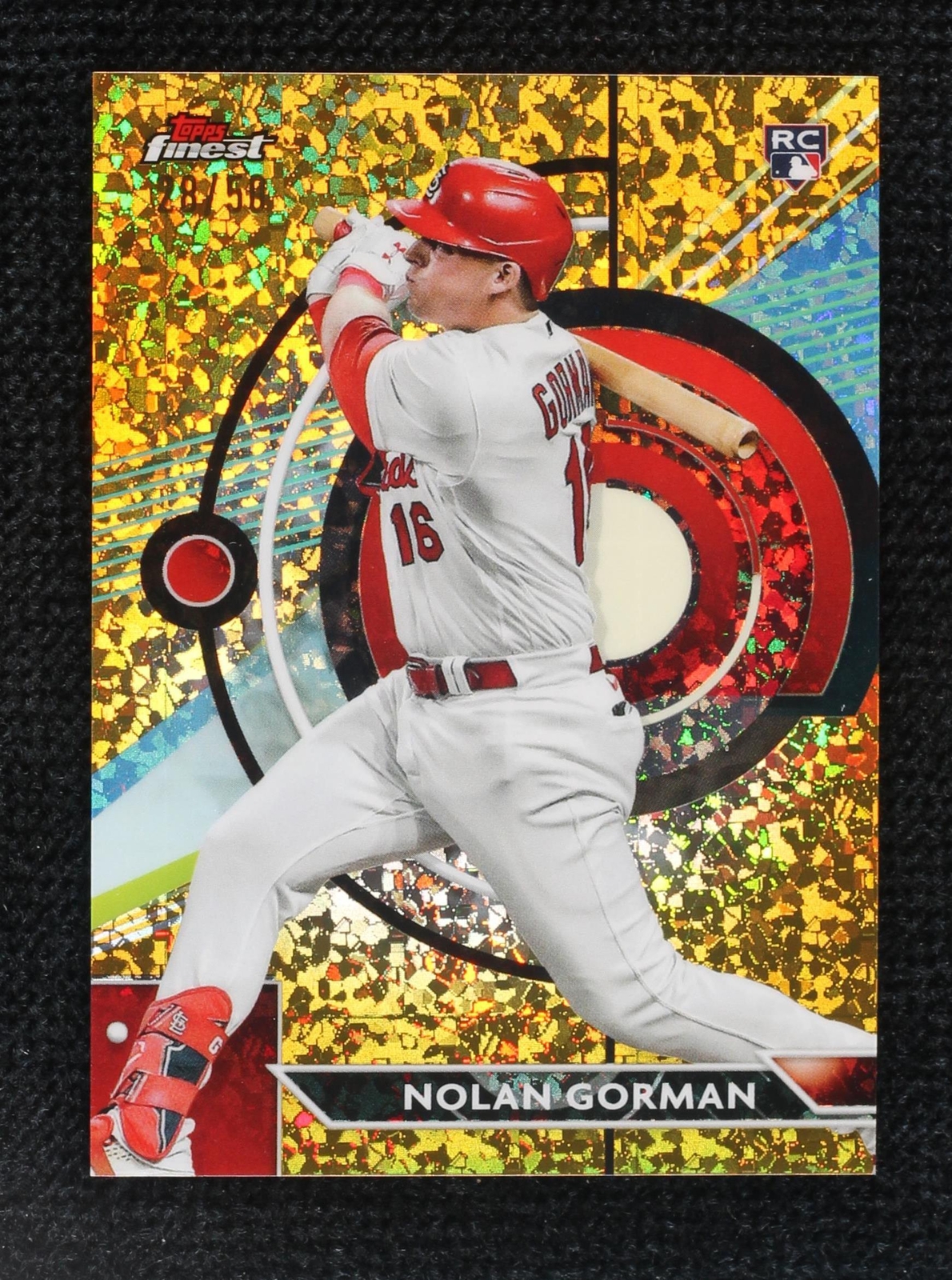 2023 Topps Finest - Gold Mini-Diamond Refractor #92 Nolan Gorman /50 ...