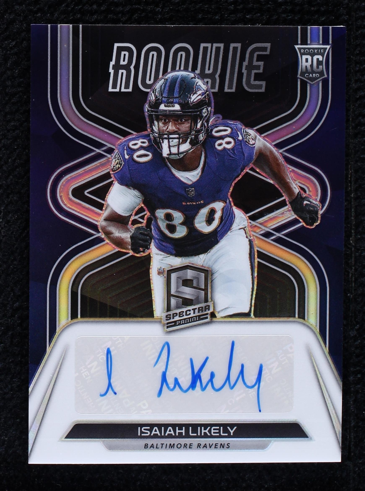 2022 Panini Spectra - Rookie Autographs #35 Isaiah Likely /99 (AU, RC ...