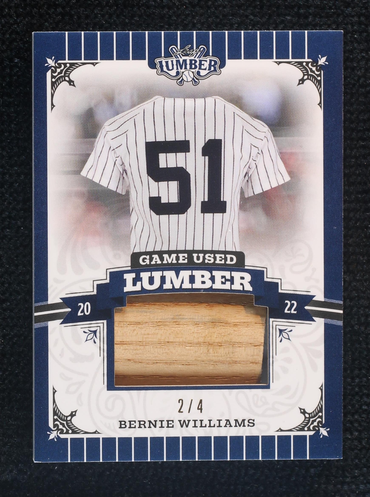 2022 Leaf Lumber - Game Used Lumber Relics Navy Blue #GUL-07 Bernie ...