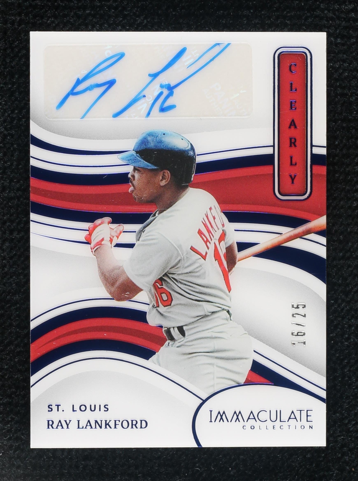 2023 Panini Immaculate Collection - Clearly Immaculate Signatures Blue #CIS-RL Ray Lankford /25 ...