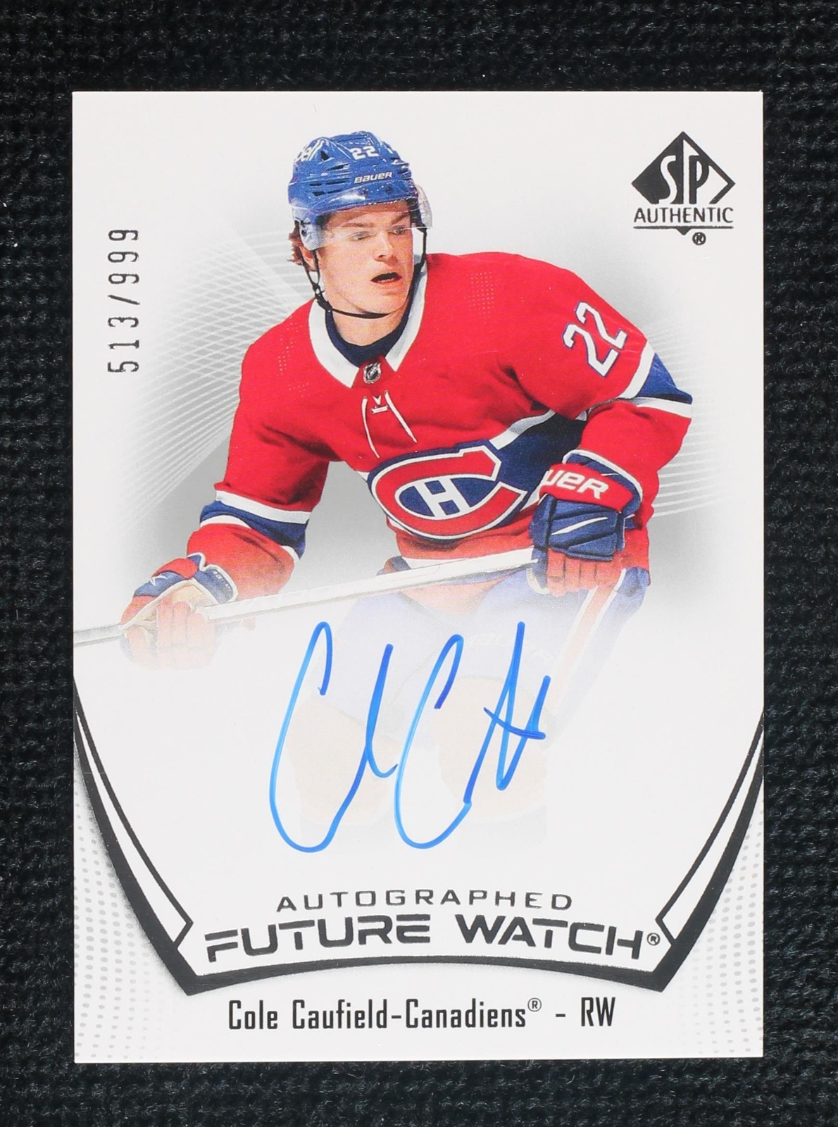 2021-22 SP Authentic - Autographed Future Watch #101 Cole Caufield /999 ...