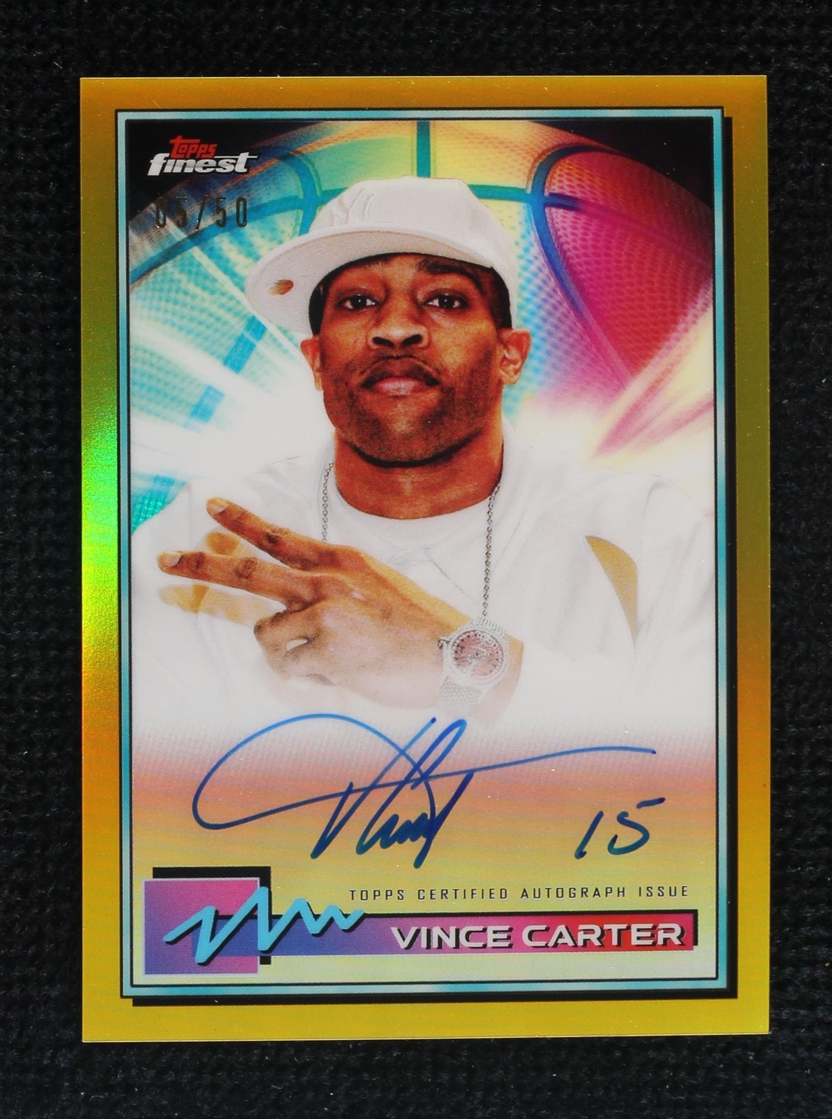 2021 Topps Finest - Finest Autographs Gold Refractor #FA-VC Vince ...