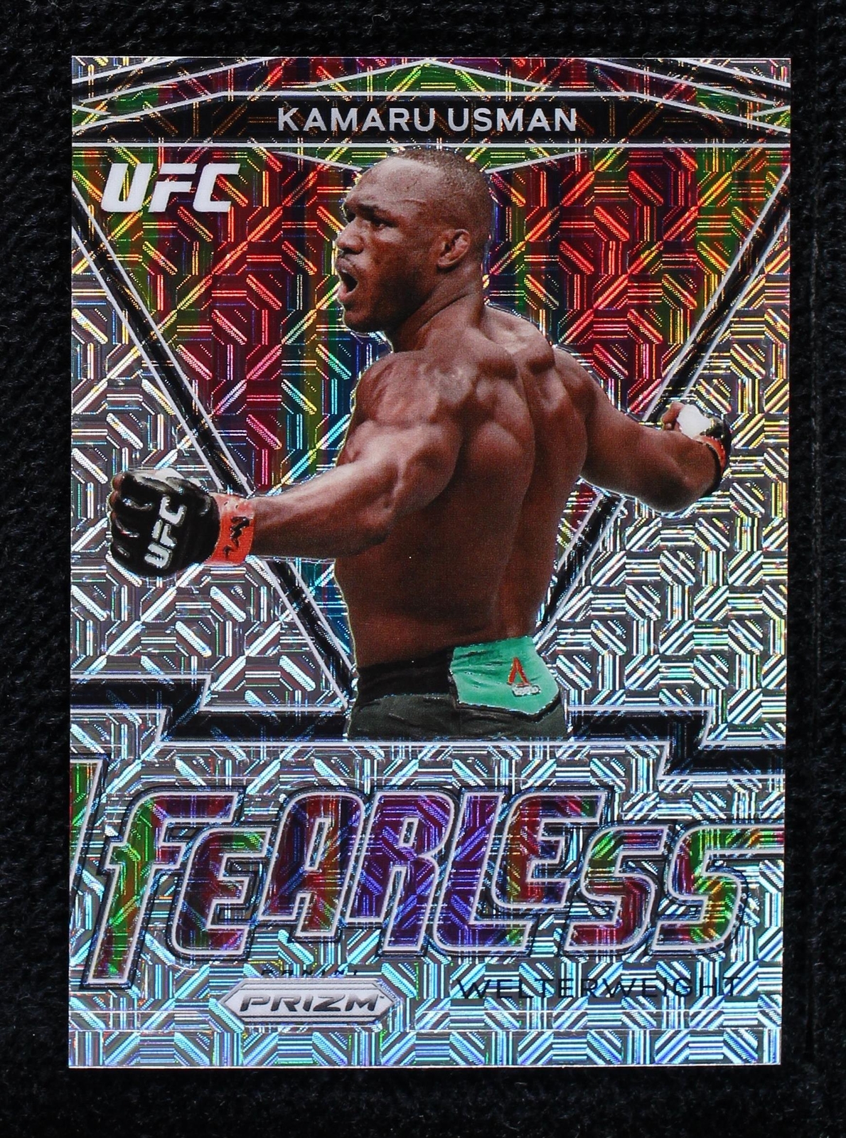 2021 Panini Prizm UFC - Fearless Mojo Prizm #8 Kamaru Usman /25 for ...