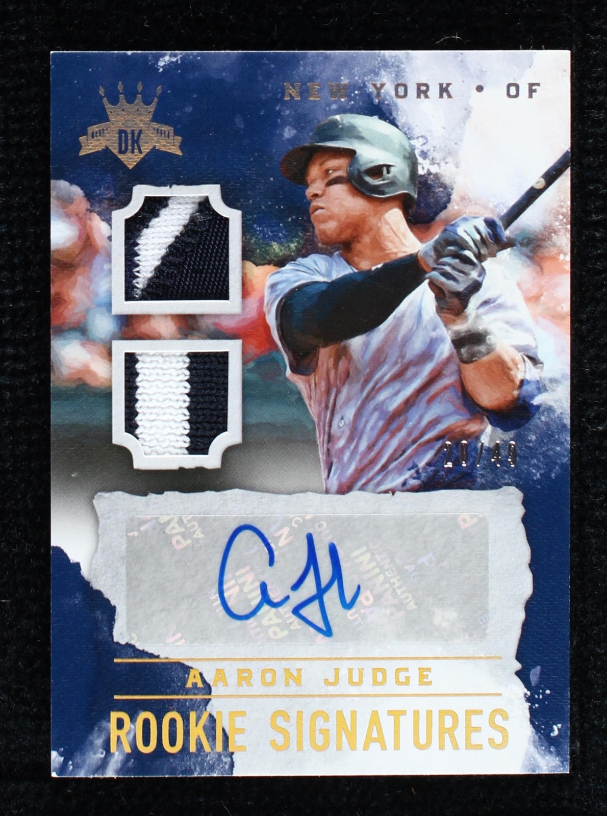 2017 Panini Diamond Kings - DK Rookie Signatures Holo Gold #RS-AJ Aaron Judge /49 (AU, RC) for ...