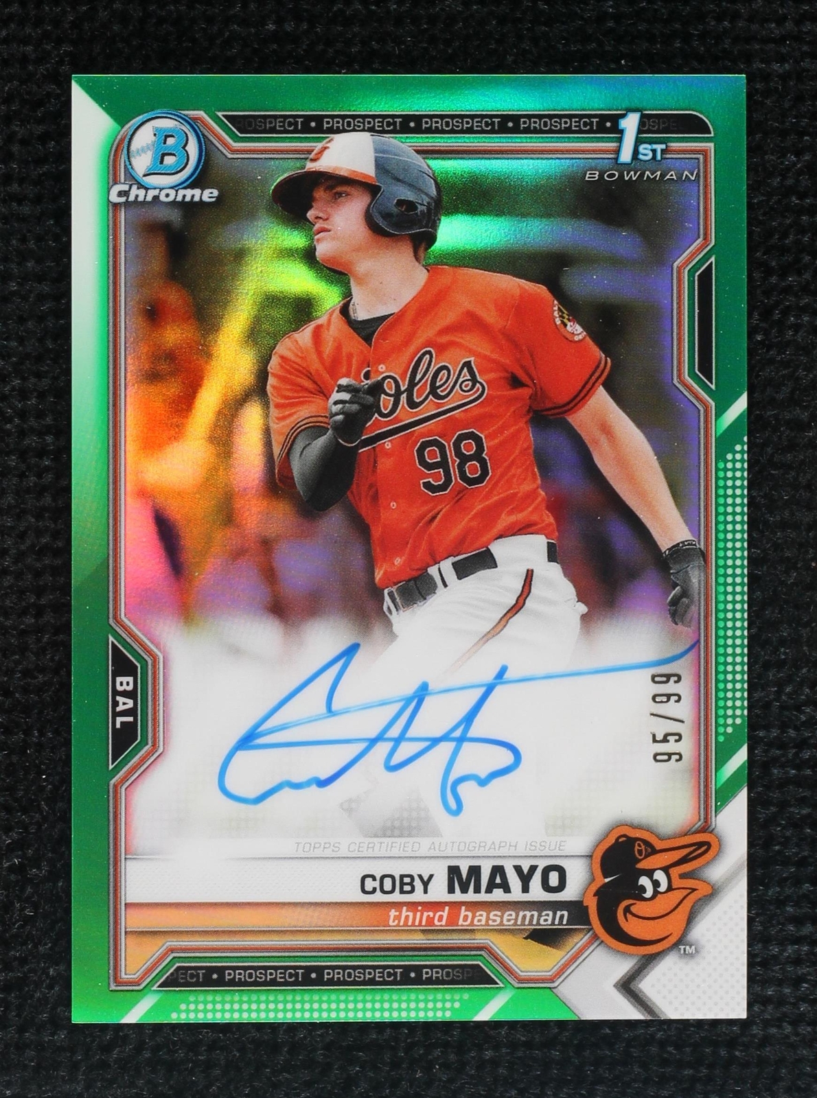2021 Bowman - Chrome Prospects Autographs Green Refractor #CPA-CMA Coby ...