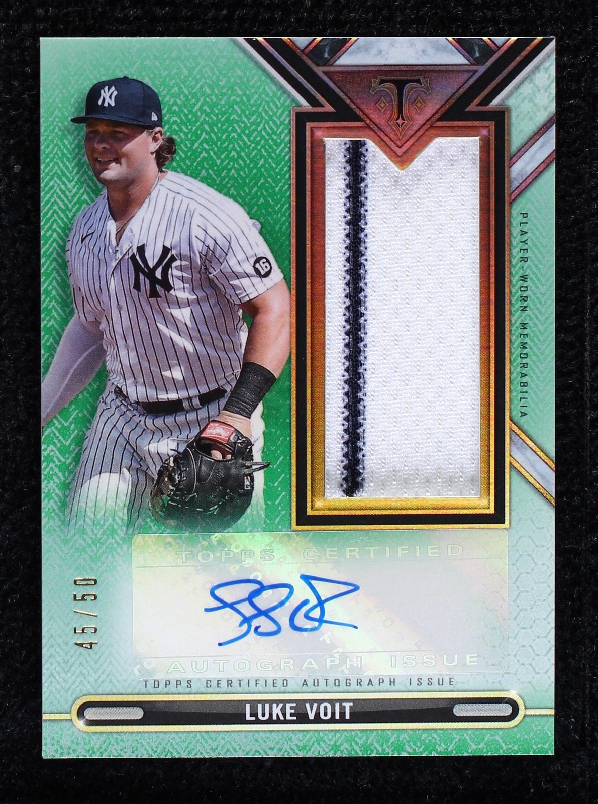 2021 Topps Triple Threads - Autographed Single Jumbo Relics Emerald # ...