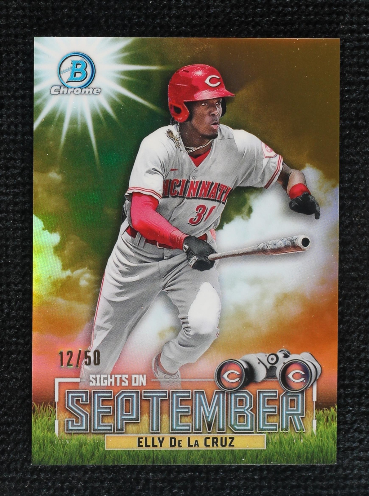 2023 Bowman - Sights on September Gold Refractor #SOS-7 Elly De La Cruz ...