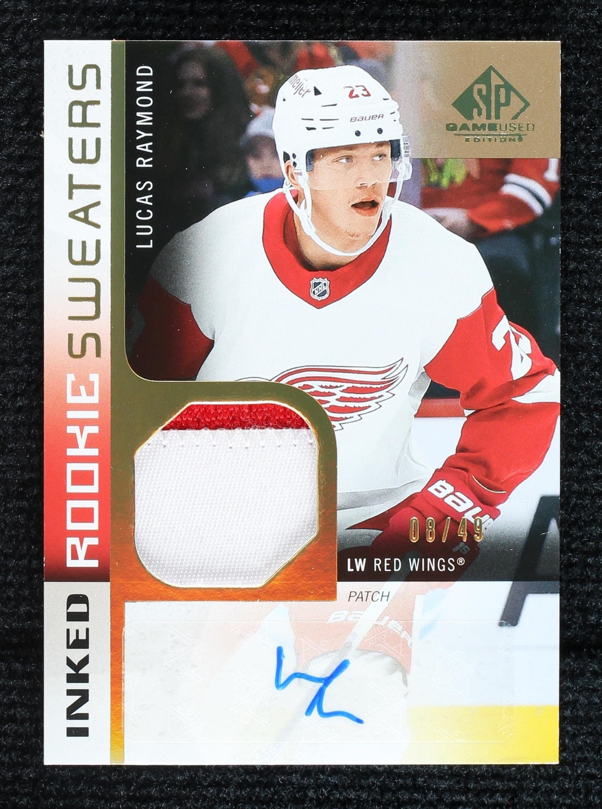 2021-22 Upper Deck SP Game Used - Rookie Sweaters Inked Patches #RS-LR Lucas Raymond /49 (AU ...