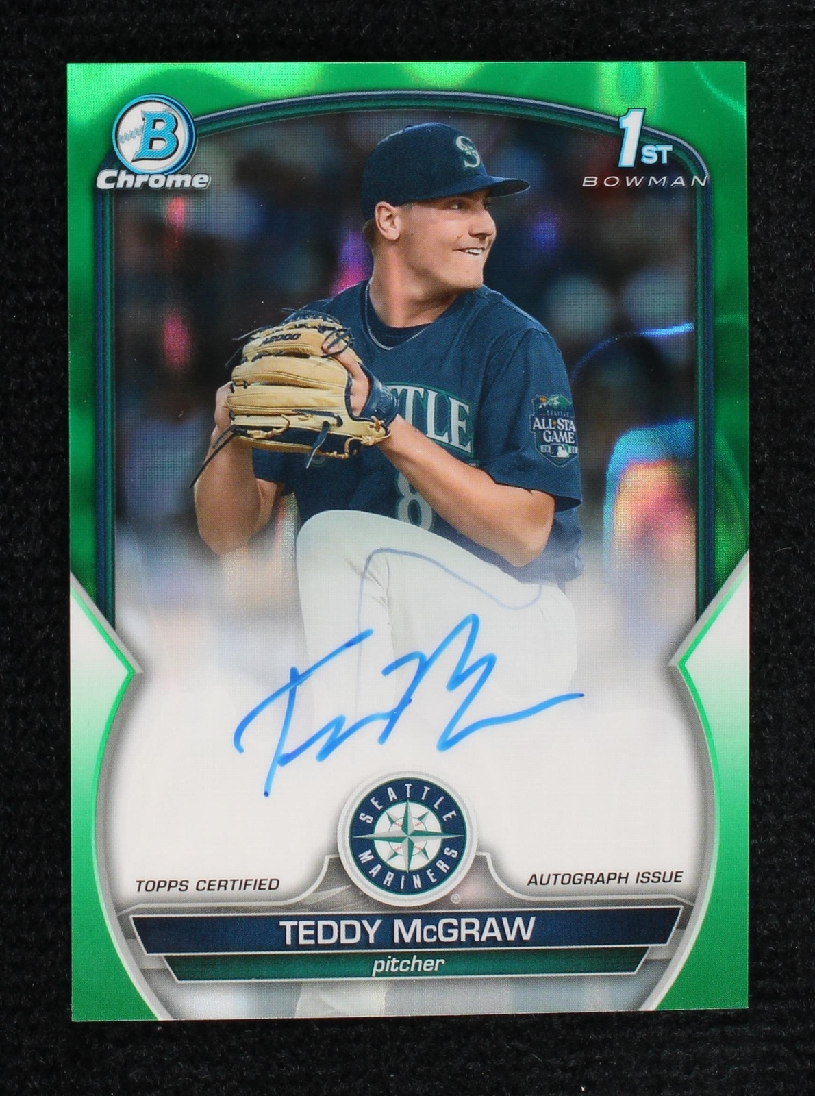 2023 Bowman Draft - Chrome Prospect Autographs Green Lava Refractor # ...