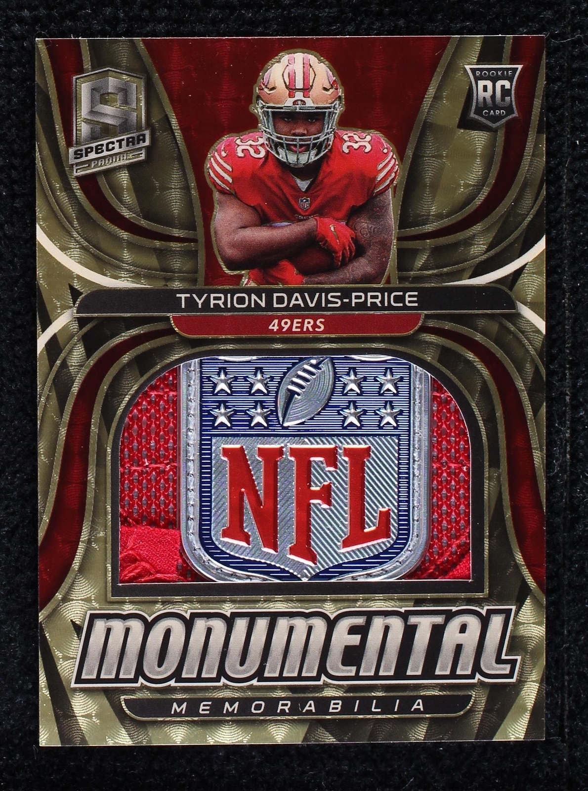 2022 Panini Spectra - Monumental Memorabilia Gold Prizm Laundry Tag NFL ...