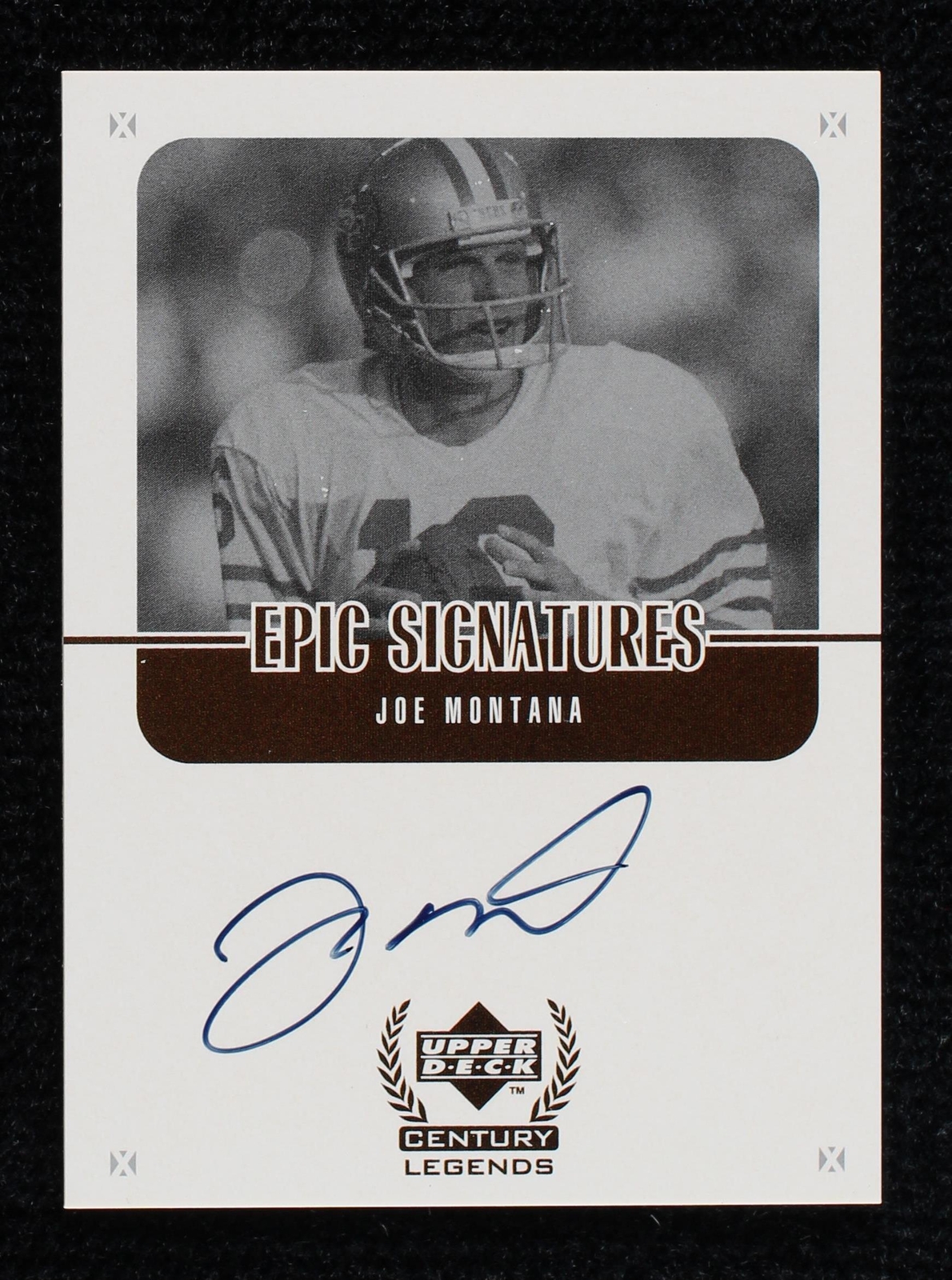 1999 Upper Deck Century Legends - Epic Signatures #JM Joe Montana (AU ...