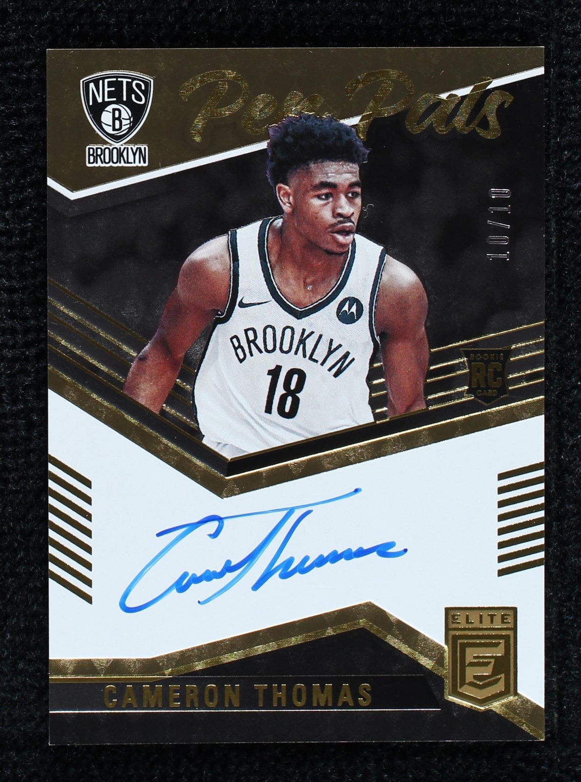 2021-22 Donruss Elite - Pen Pals Gold #PP-CTH Cameron Thomas /10 (AU ...