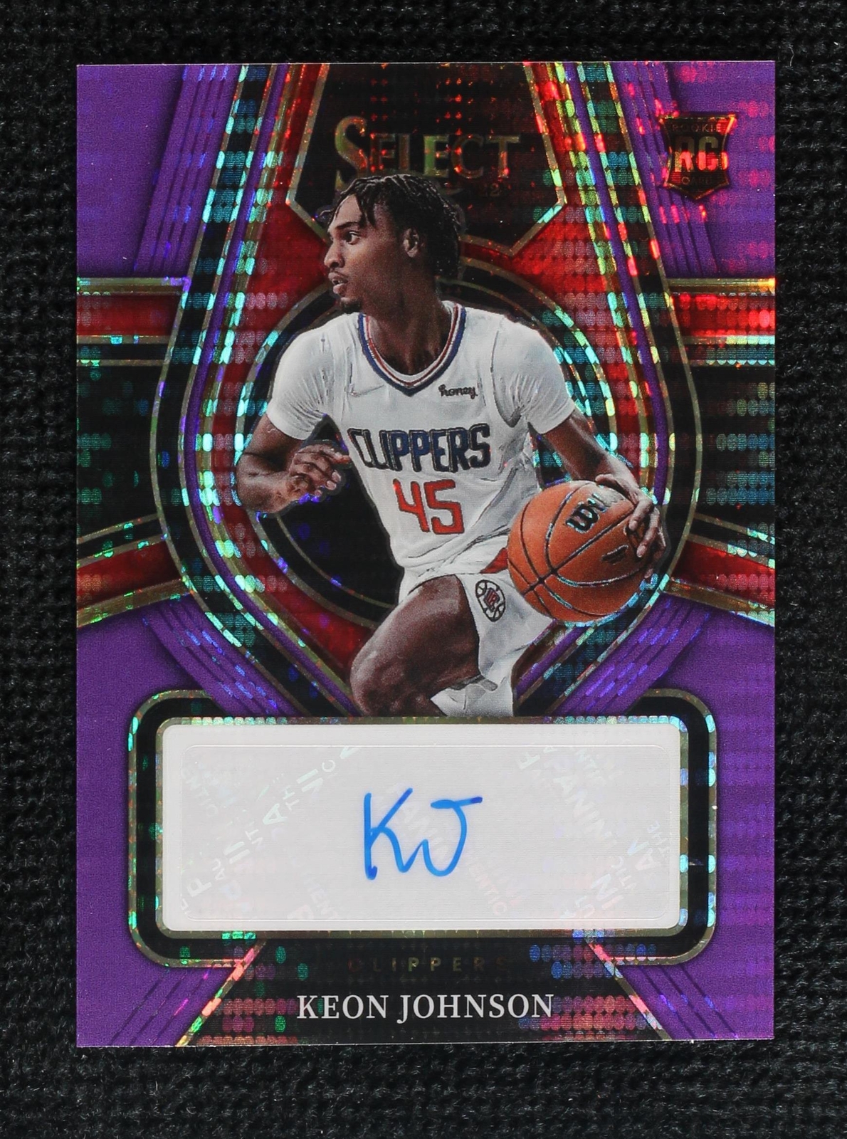 2021-22 Panini Select - Rookie Signatures Neon Purple Pulsar Prizm #RS ...