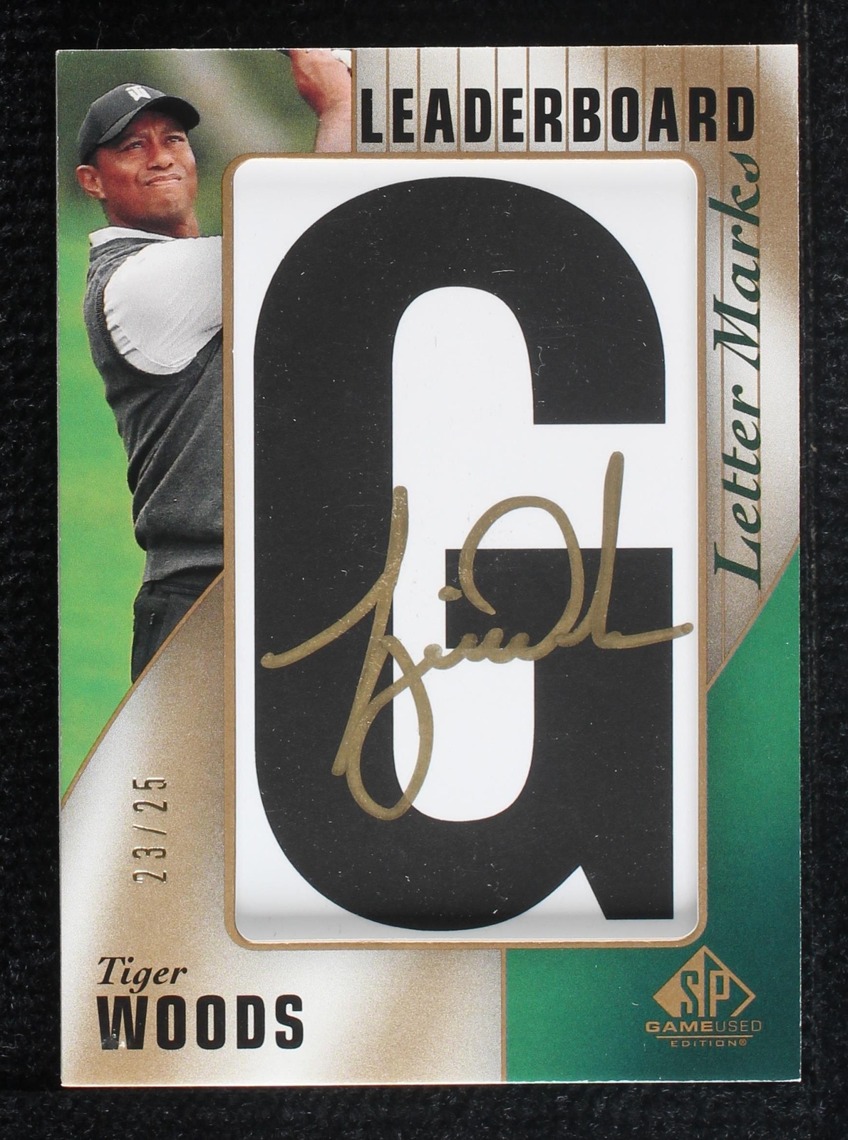 2021 SP Game Used - Leaderboard Letter Marks TIGER #LMA-TW Tiger Woods ...