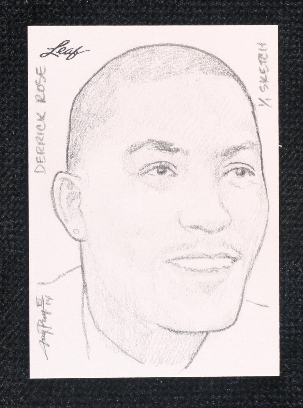 2014 Leaf Best of Basketball - Sketch Cards Jay Pangan Derrick Rose /1 ...