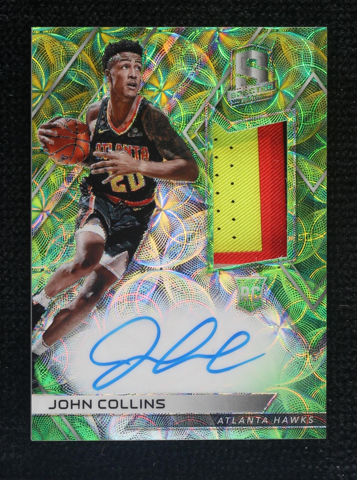2017-18 Panini Spectra - Rookie Jersey Autographs Neon Green Prizm #115 ...