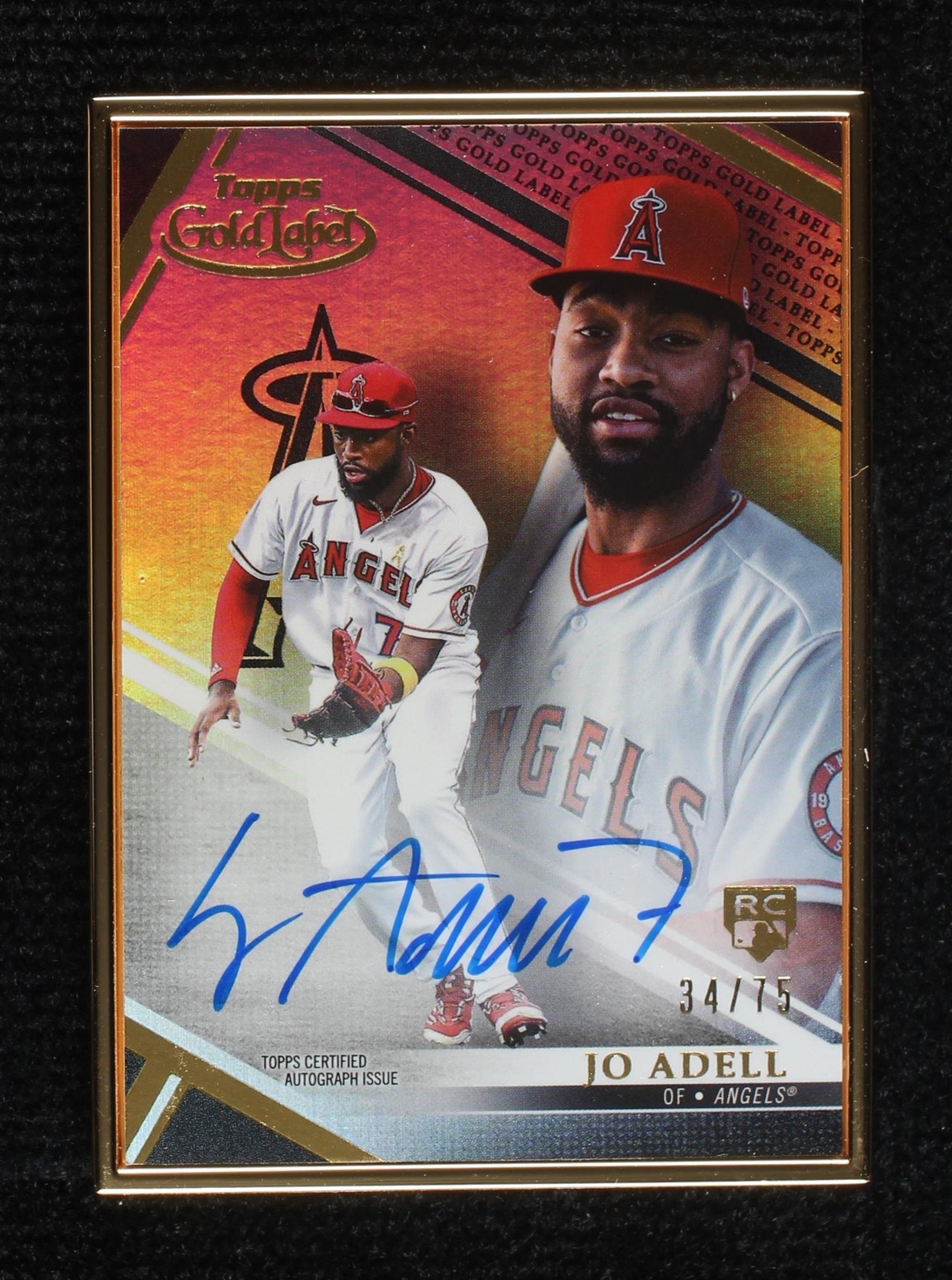 2021 Topps Gold Label - Framed Autographs Black #FA-JA Jo Adell /75 (AU ...