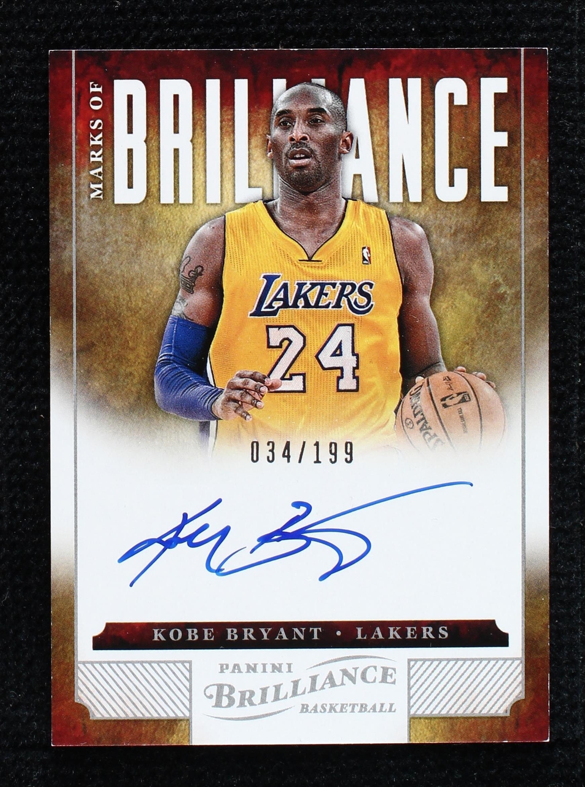 2012-13 Panini Brilliance - Marks of Brilliance #12 Kobe Bryant /199 ...