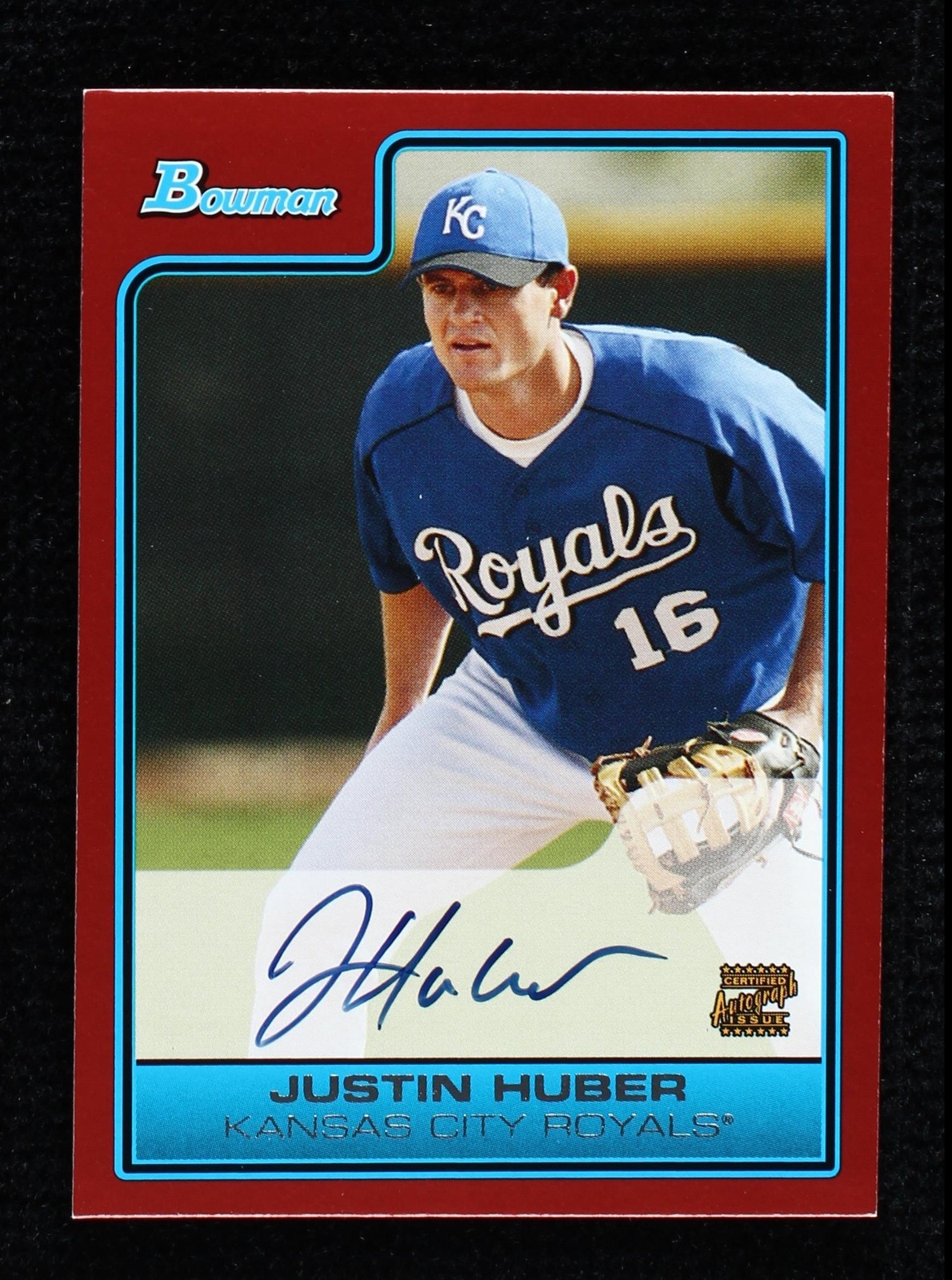2006 Bowman - Prospects Prospect Autograph Red #B124 Justin Huber /1 ...