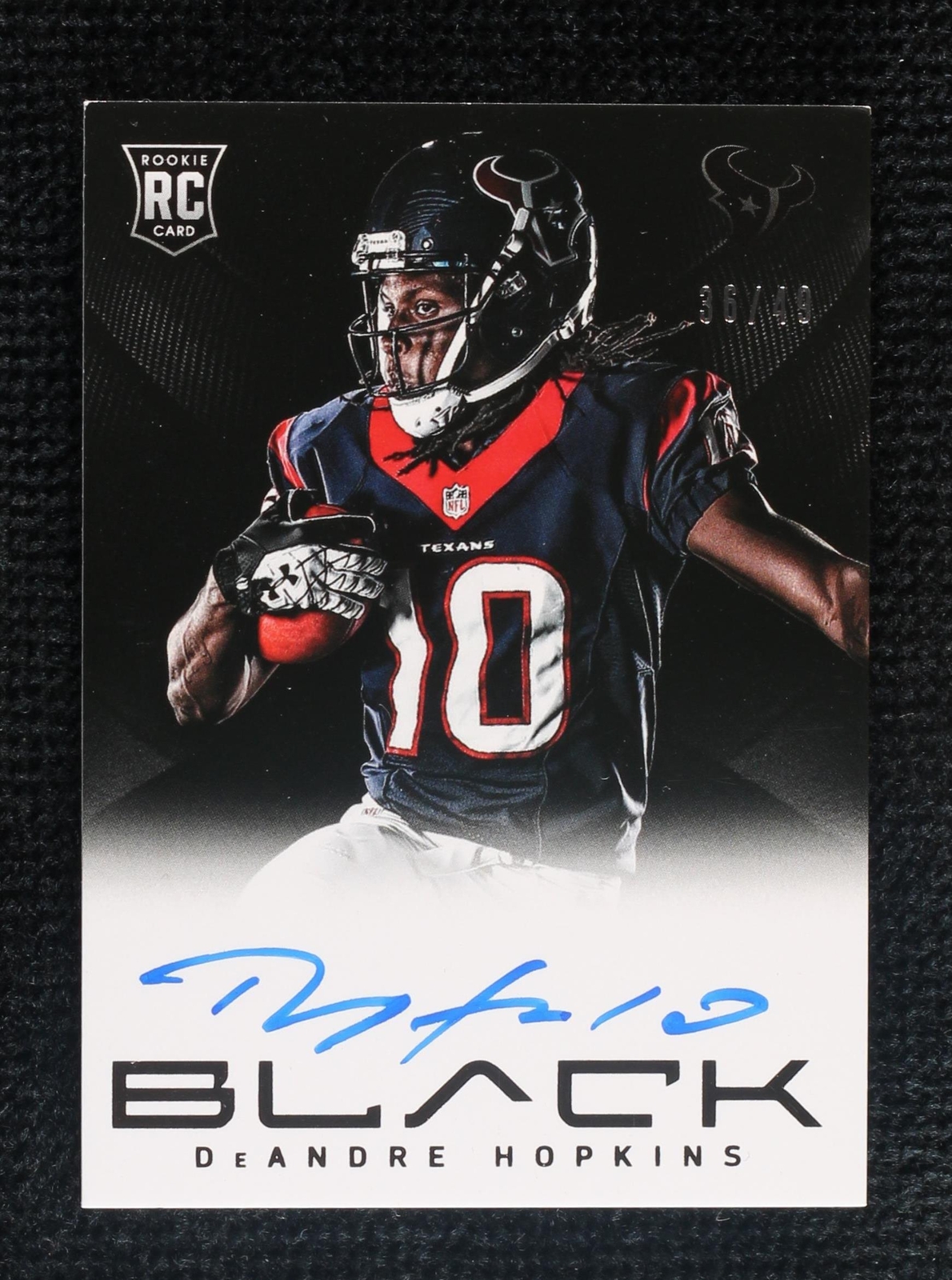 2013 Panini Black - Rookies Signatures #205 DeAndre Hopkins /49 (AU, RC ...