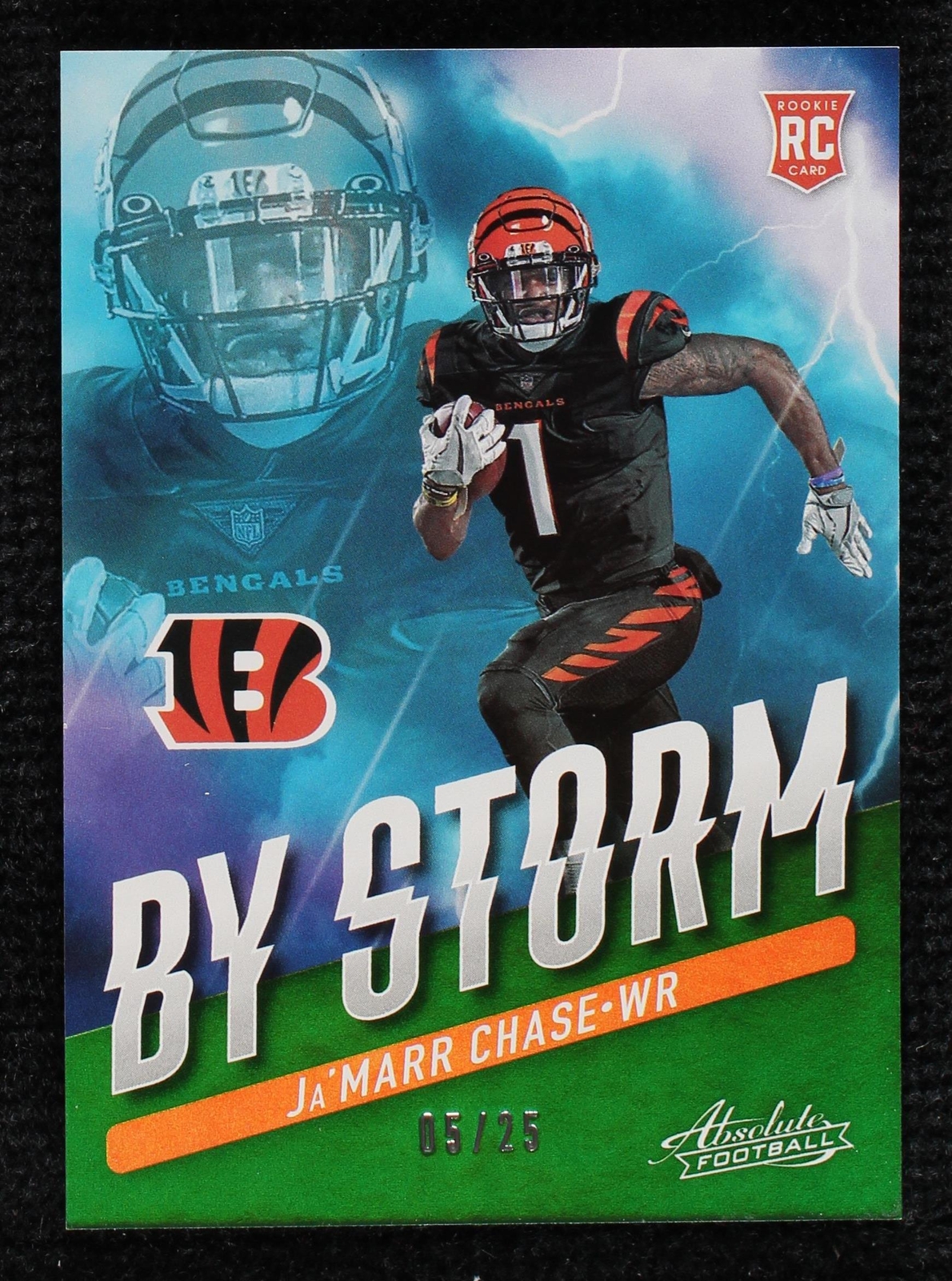 2021 Panini Absolute - By Storm Spectrum Green #BST-5 Ja'Marr Chase /25 ...