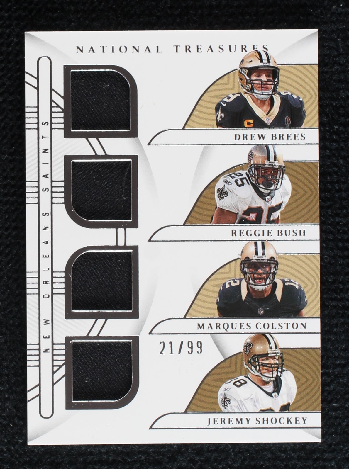 2022 Panini National Treasures - NFL Game Gear Quad Materials #GQM-NEWO ...