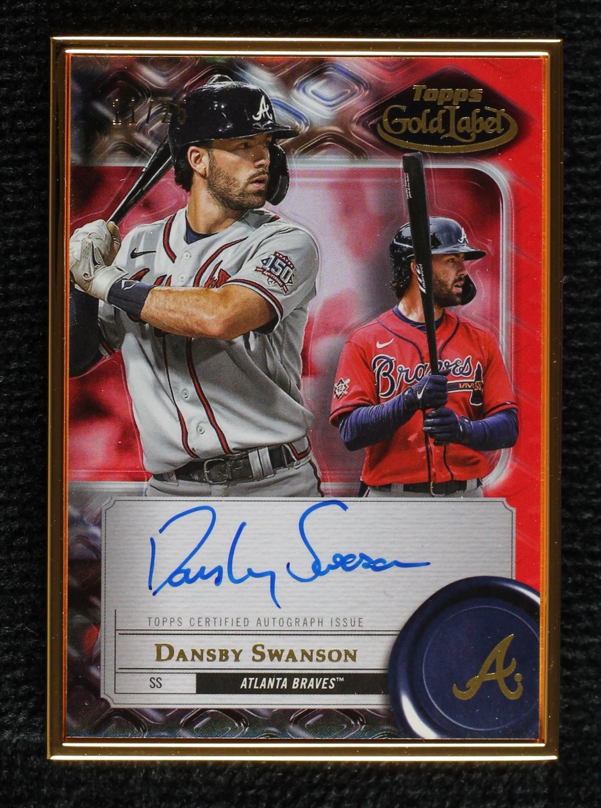 2022 Topps Gold Label - Framed Autographs Red #FA-DS Dansby Swanson /25 ...