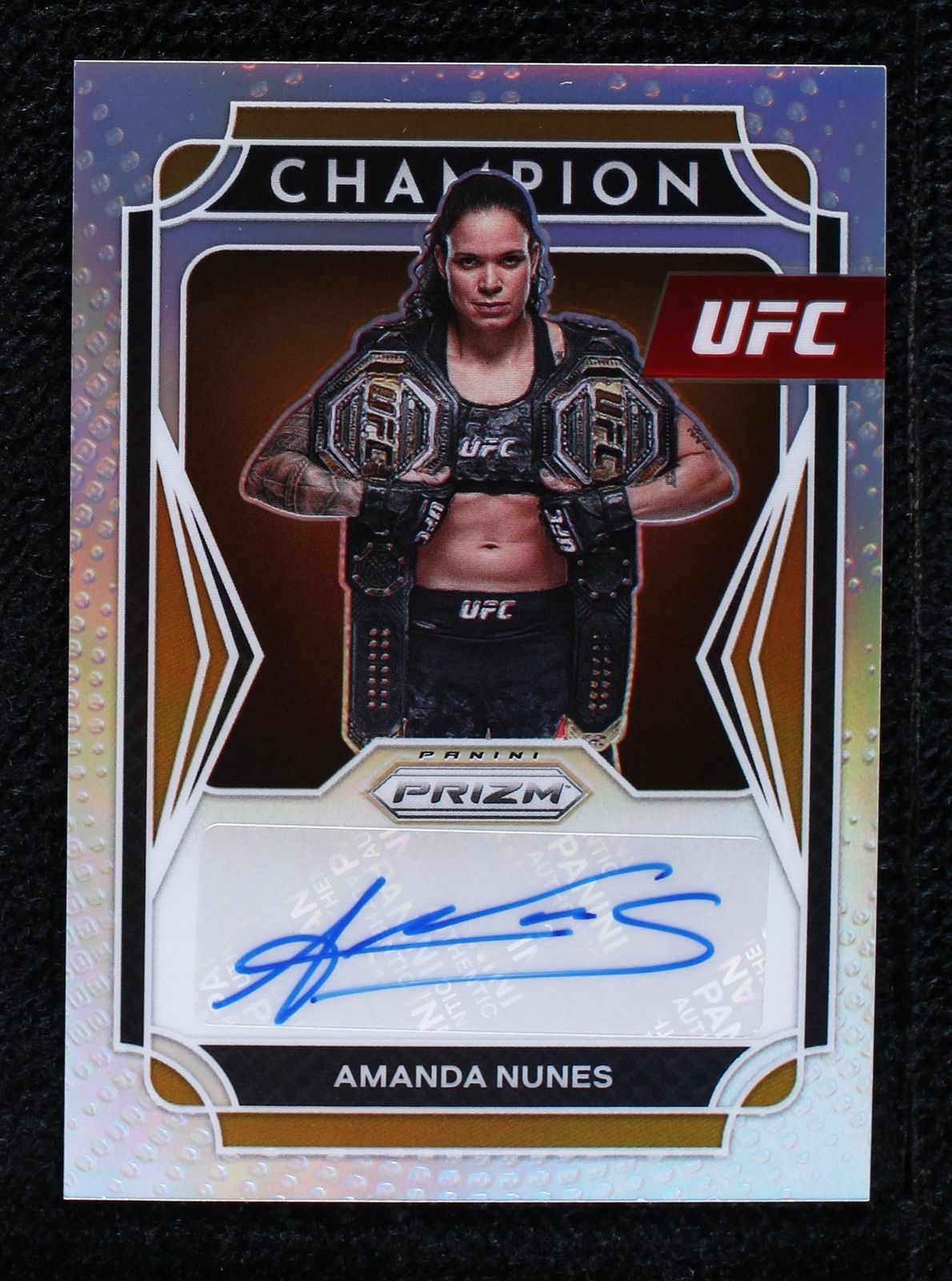 2022 Panini Prizm UFC - Champion Signatures Silver Prizm #CS-ANS Amanda ...