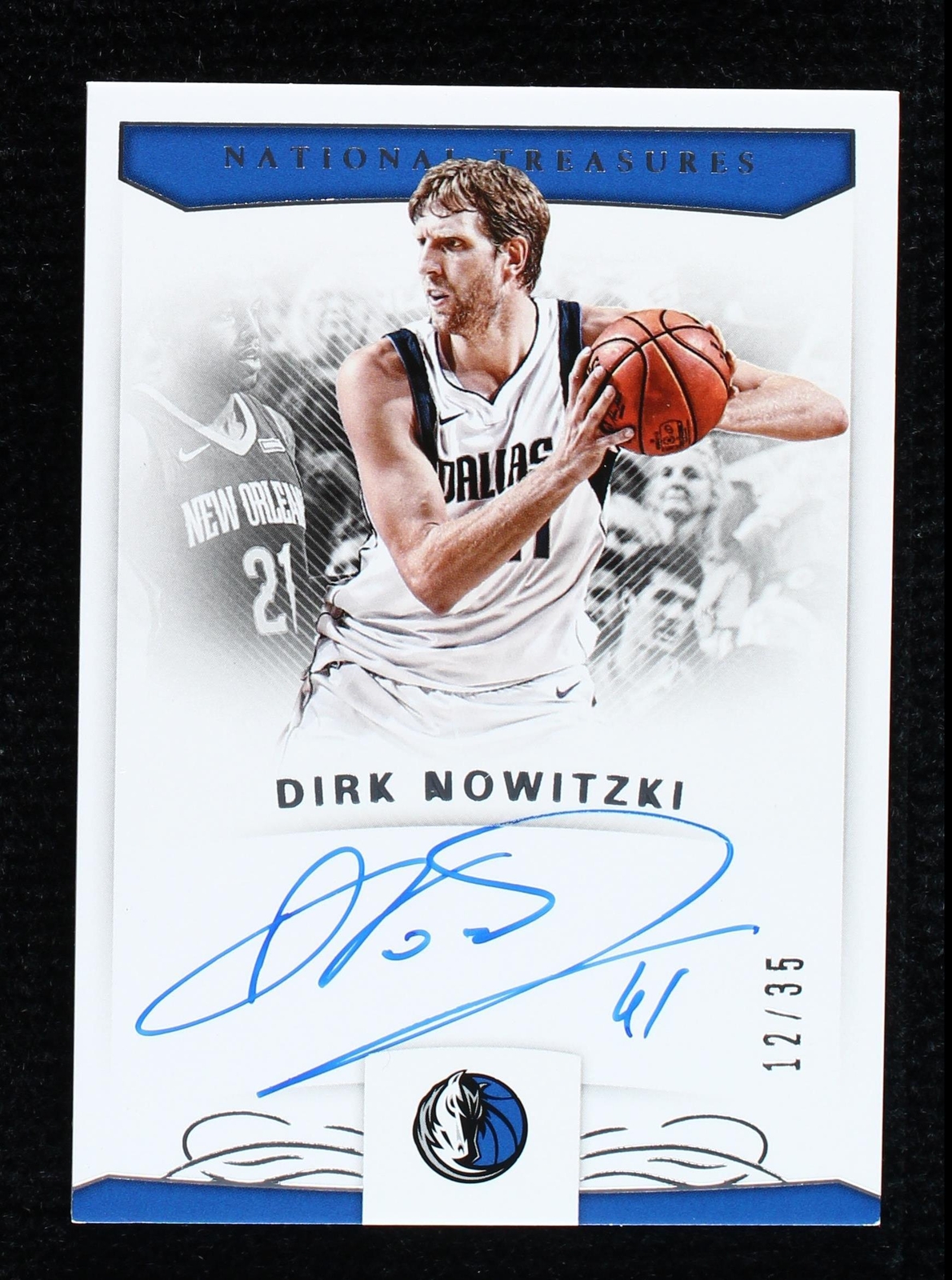 2017-18 Panini National Treasures - Signatures #S-DNW Dirk Nowitzki /35 ...