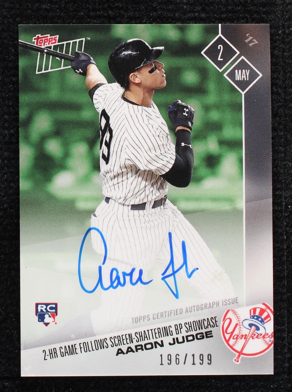 2017 Topps Now - Green Autographs #103A Aaron Judge /199 (AU, RC) for ...