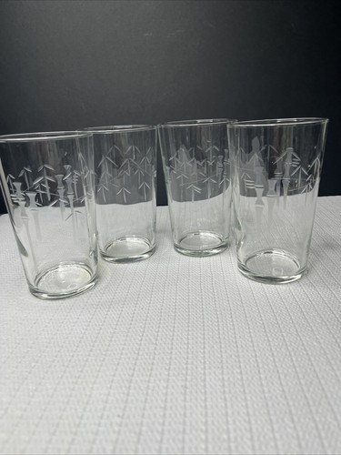 Vintage Noritake Sasaki Bamboo Etched Glasses 4 7/8 Vintage Noritake Sasaki Bamboo Etched Glasses 4 7/8