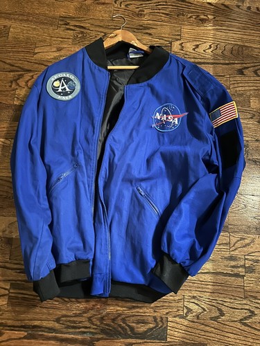 Nasa Johnson Space Center Mens Bomber Jacket XXL Full Zip Apollo 11 ...
