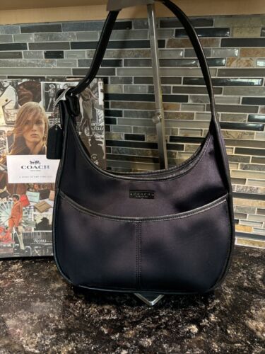 Vintage Coach Neo Ergo Pocket Zip Neoprene & Leather Satchel Vintage Coach Neo Ergo Pocket Zip Neoprene & Leather Satchel