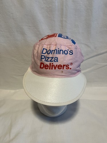 Vintage 1980s Domino's Pizza Pink Painters Cap Hat Free Shipping!!!の ...